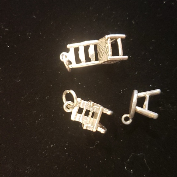 Jewelry | Set Of 3 Sterling Seating Chair Charms | Poshmark